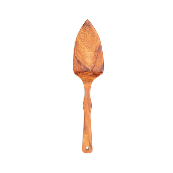 Hand Carved Wood Cake Server - fairisleshop
