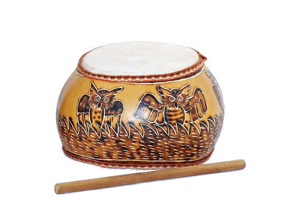 Owl's Nest Gourd Drum Instrument - fairisleshop